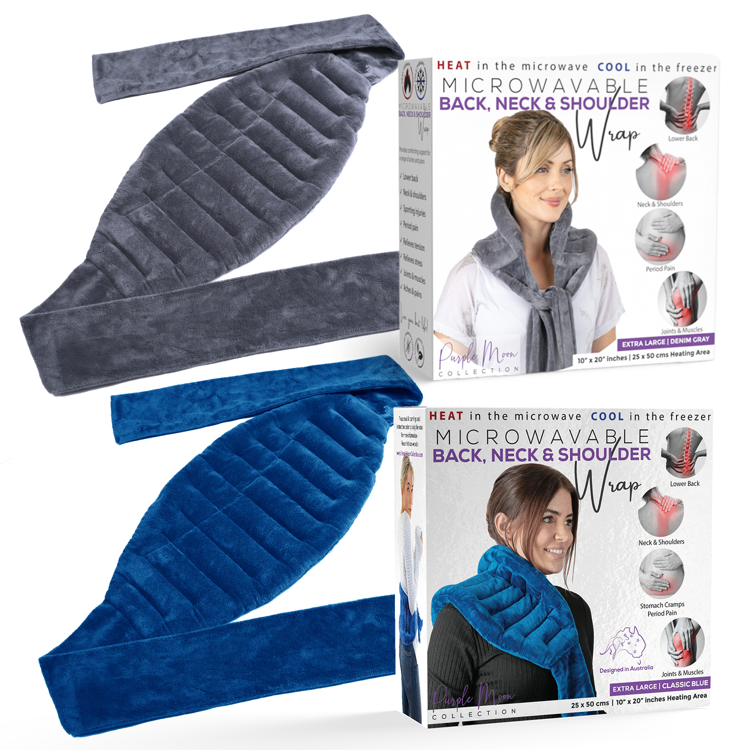 XL Microwavable Heat Packs with Ties 2pk – PurpleMoon Collection