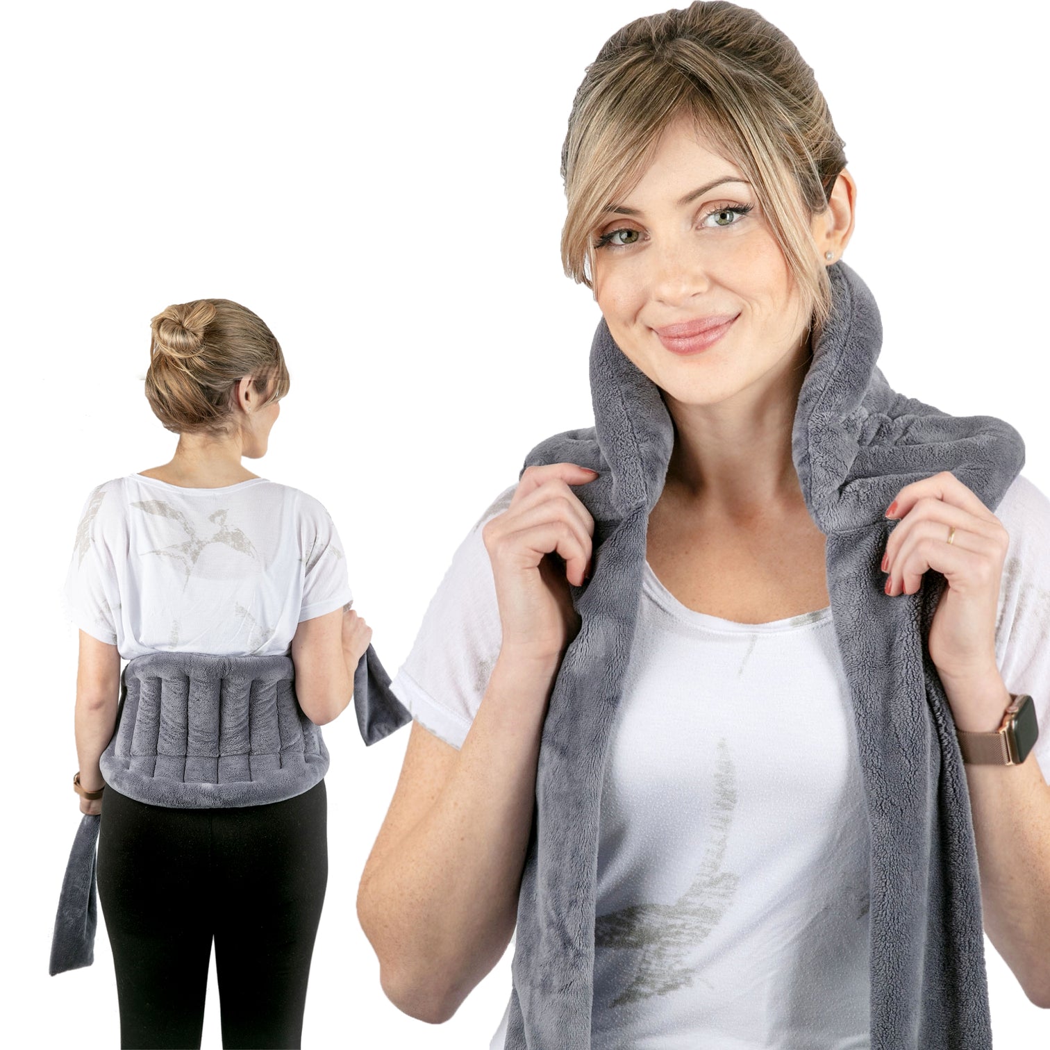 Electric Heating Pad 30x60cm & XL Microwavable Flax Heat Pack 2pk ...