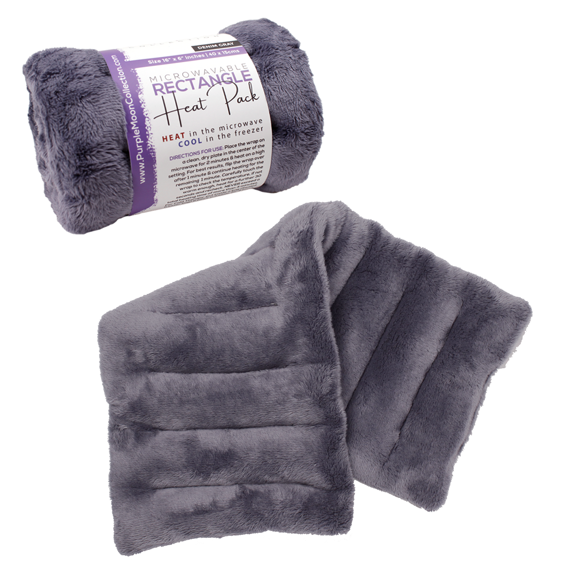 Rectangle Heat Pack 40x15cm - Grey – PurpleMoon Collection